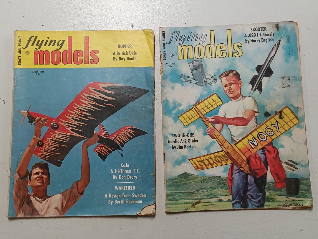 Vintage Flying Models Magazines-march 1959, July 1959 - Etsy
