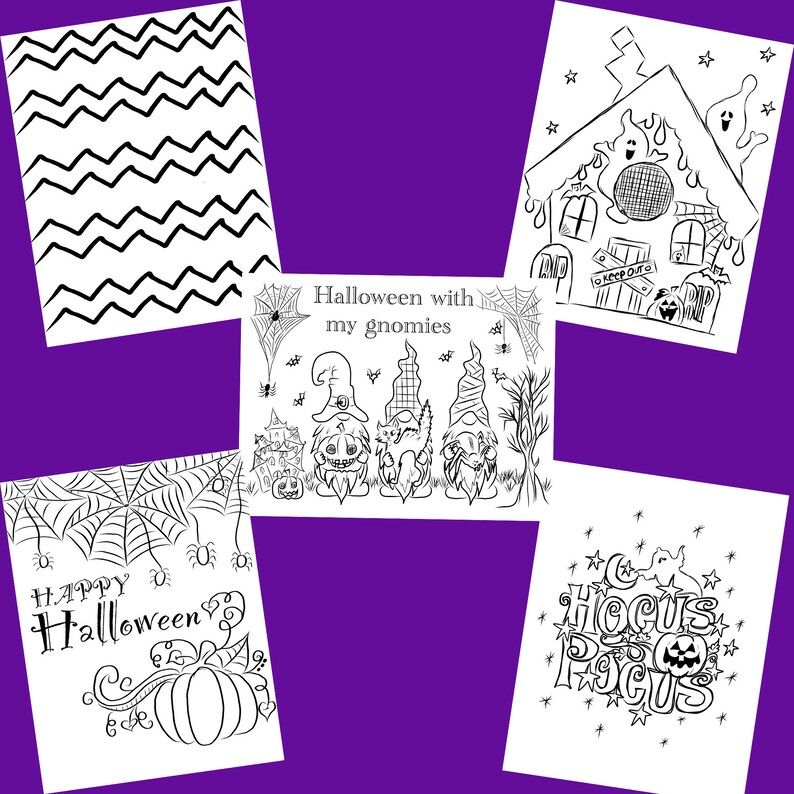 Halloween Coloring Pages (digital Coloring Book) - Etsy