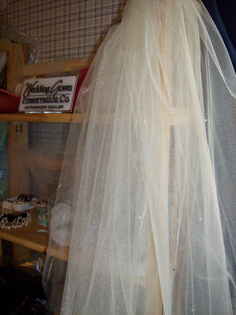 Glimmer Illusion Tulle Fabric by the Yard DYI Veil Weddings - Etsy