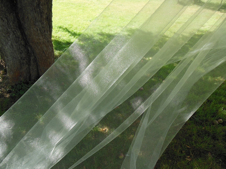 Glimmer Illusion Tulle Fabric by the Yard DYI Veil Weddings - Etsy