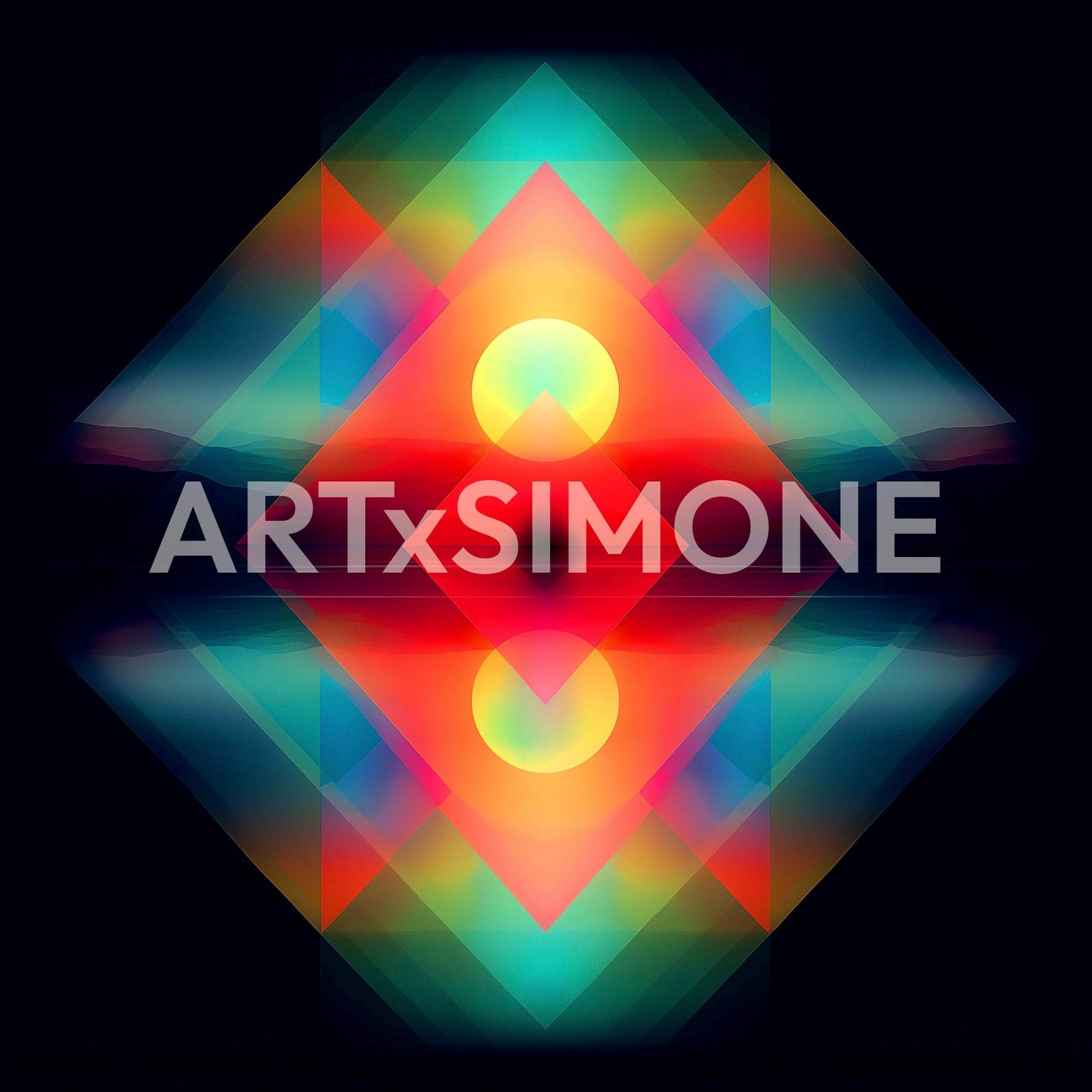 Rainbow Diamond Digital Art Print, Geometric Energy Poster, Sacred ...