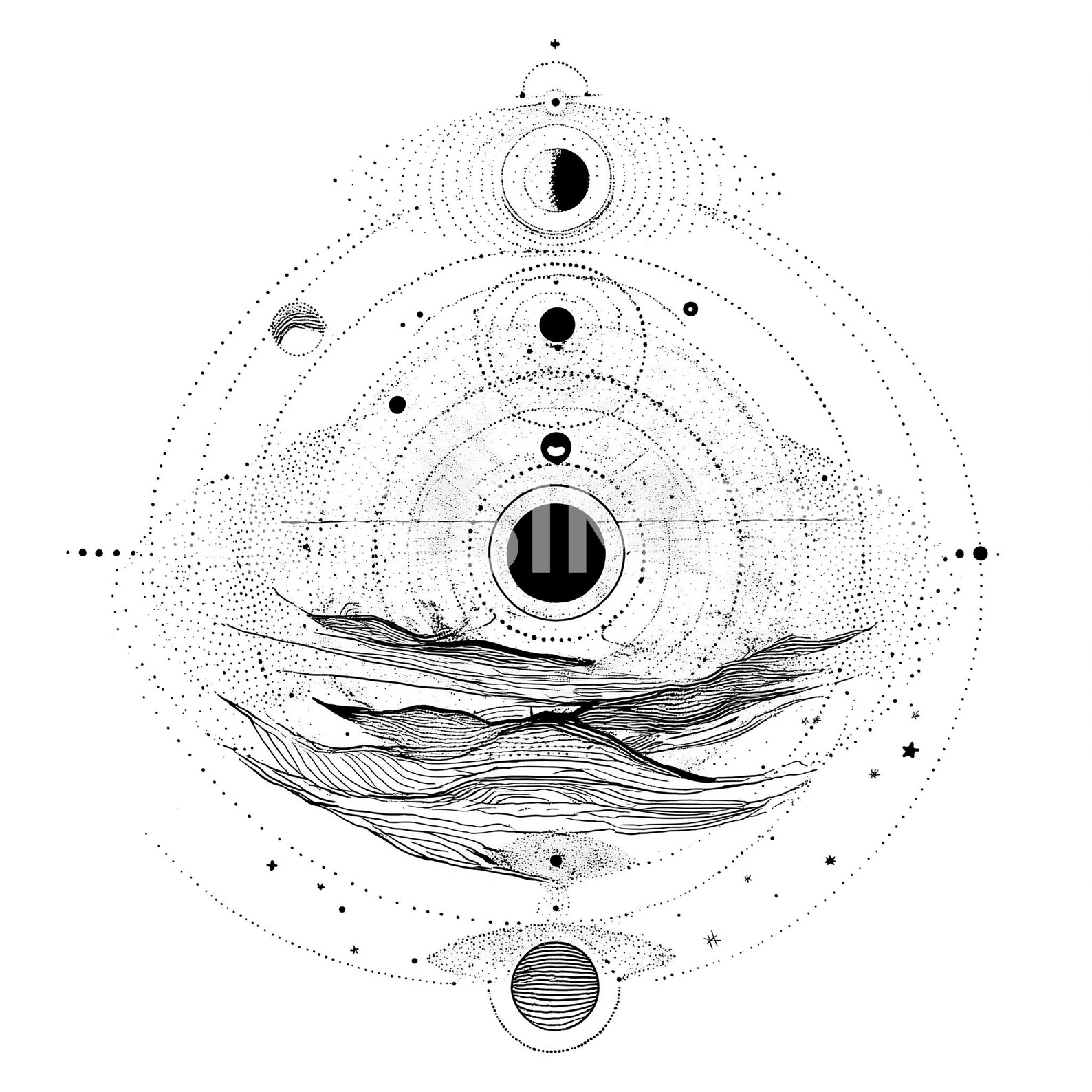 11 Square Cosmic Wall Prints, Sacred Geometry Art Bundle, Digital ...