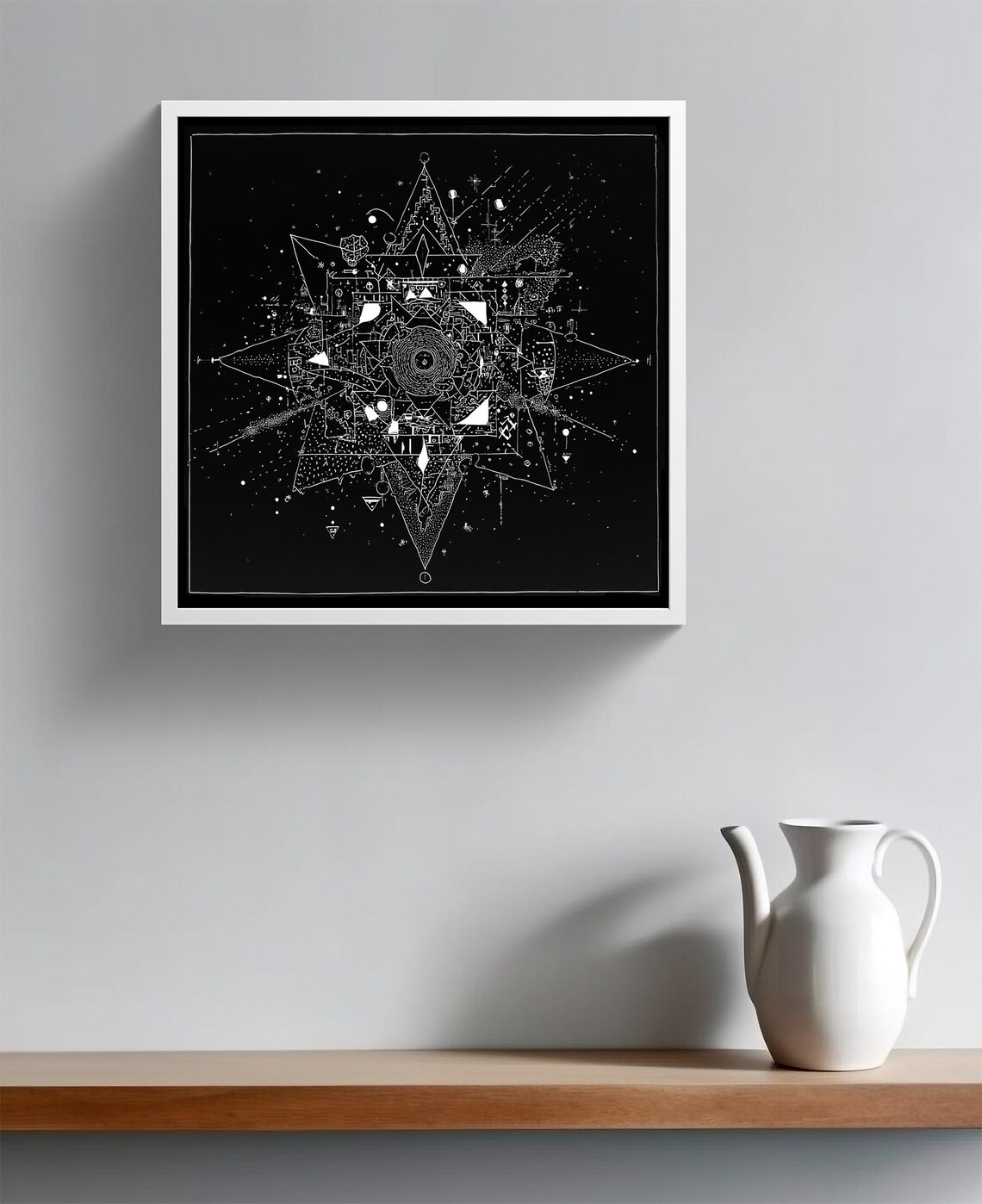 Metatron’s Dream Digital Art, Sacred Geometry Wall Print, 1x1 Cosmic ...