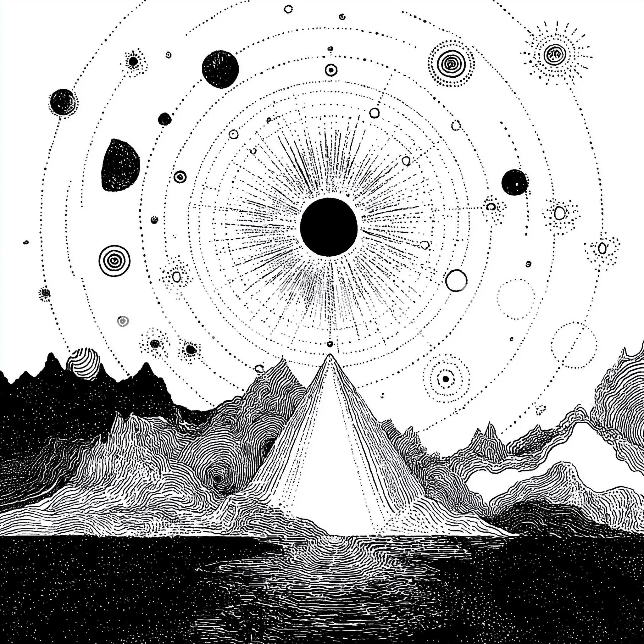 11 Square Cosmic Wall Prints, Sacred Geometry Art Bundle, Digital ...