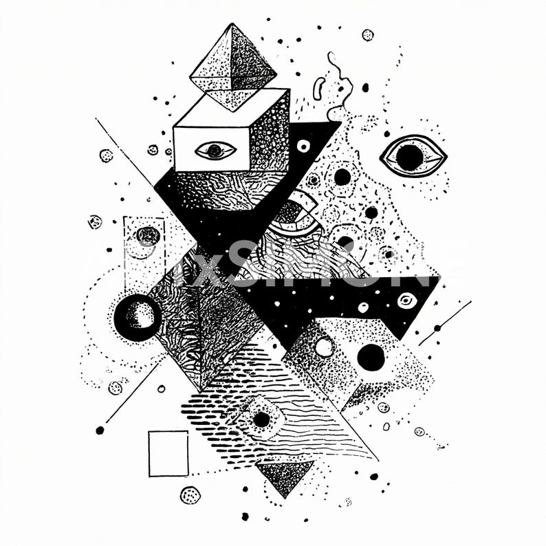 11 Square Cosmic Wall Prints, Sacred Geometry Art Bundle, Digital ...