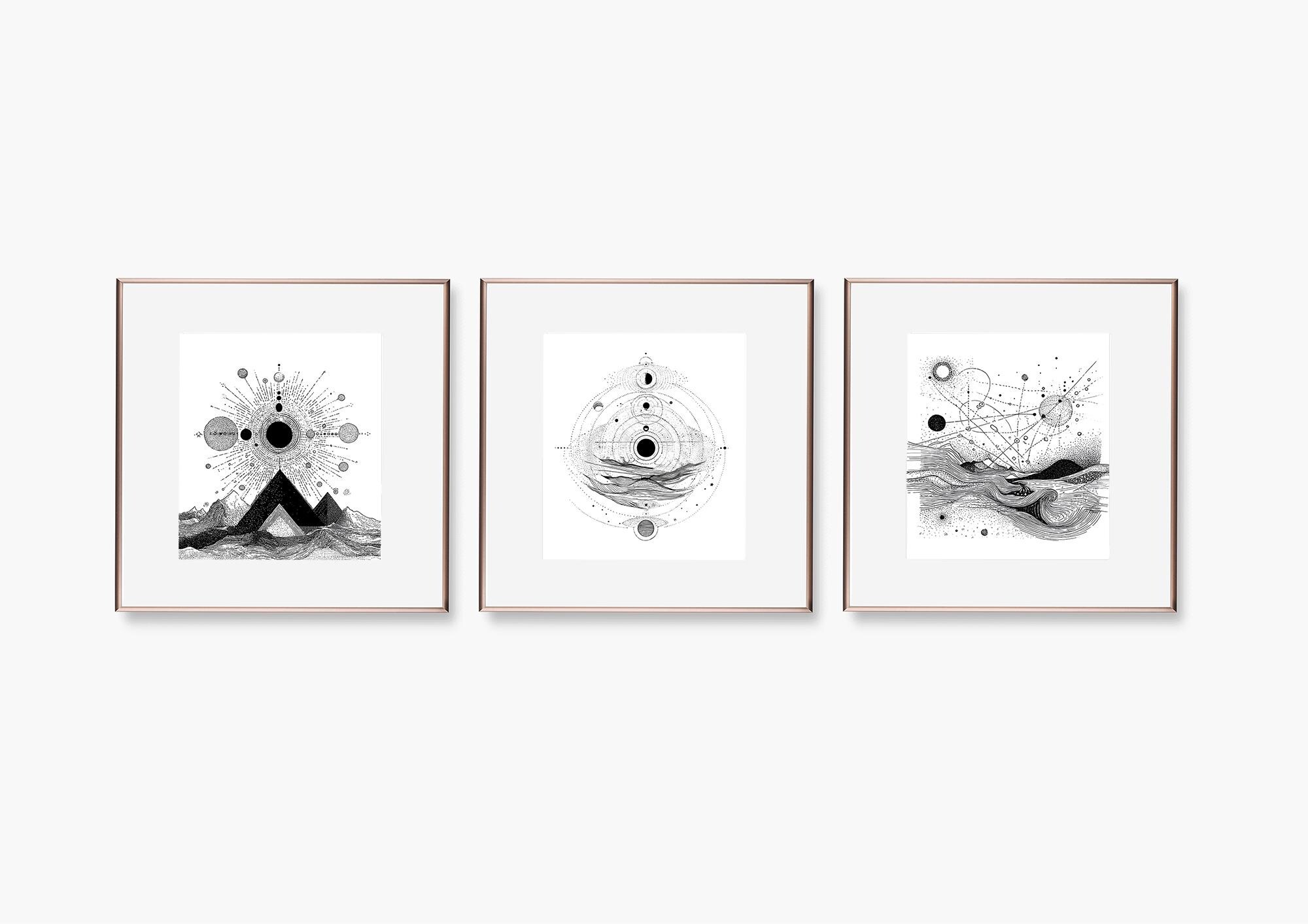 11 Square Cosmic Wall Prints, Sacred Geometry Art Bundle, Digital ...