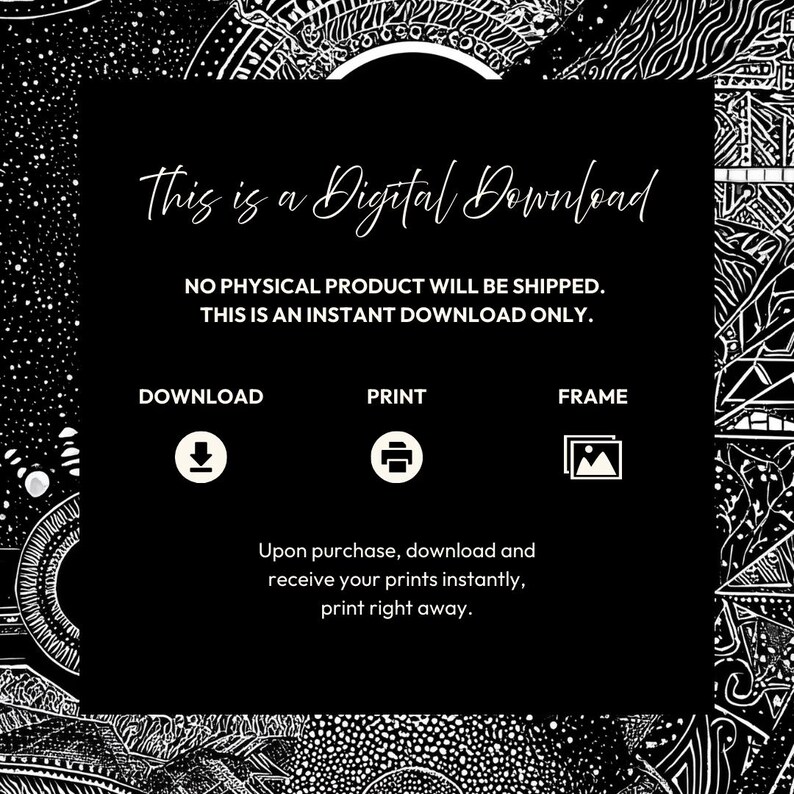 11 Square Cosmic Wall Prints, Sacred Geometry Art Bundle, Digital ...