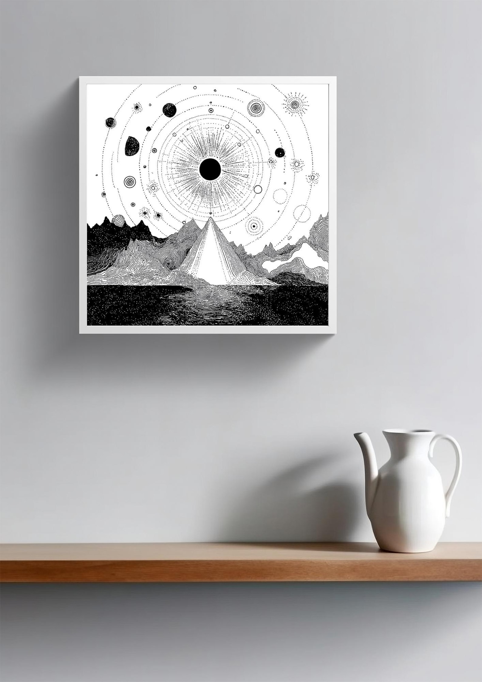11 Square Cosmic Wall Prints, Sacred Geometry Art Bundle, Digital ...