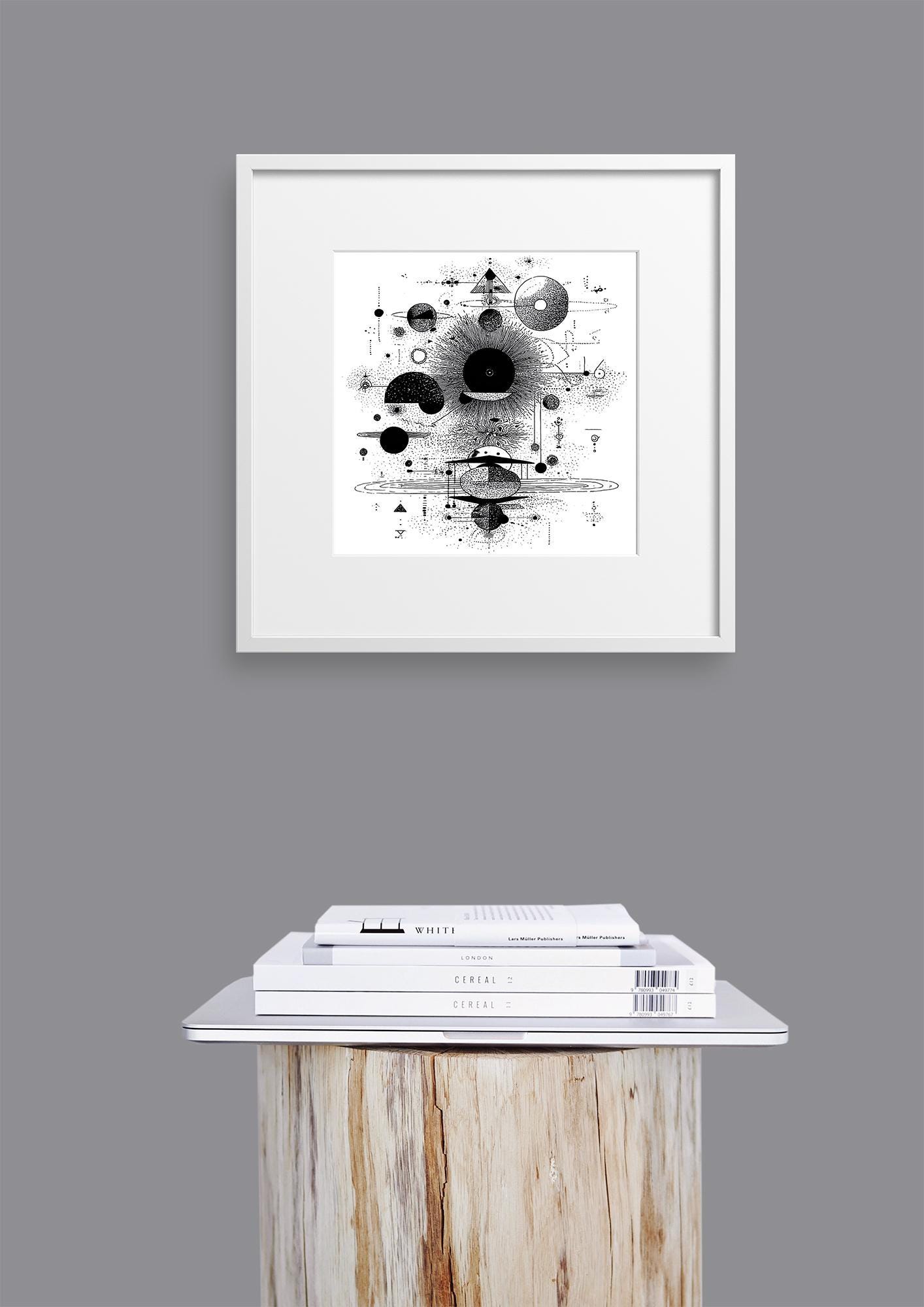 11 Square Cosmic Wall Prints, Sacred Geometry Art Bundle, Digital ...