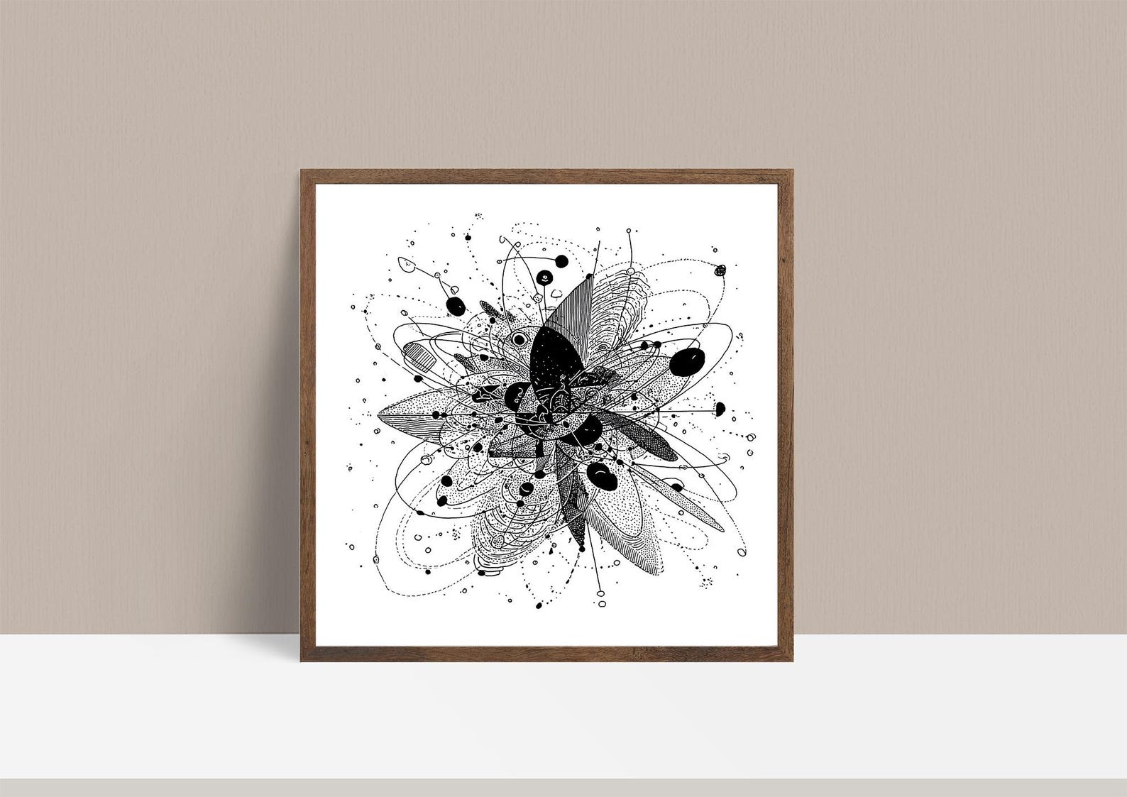 11 Square Cosmic Wall Prints, Sacred Geometry Art Bundle, Digital ...