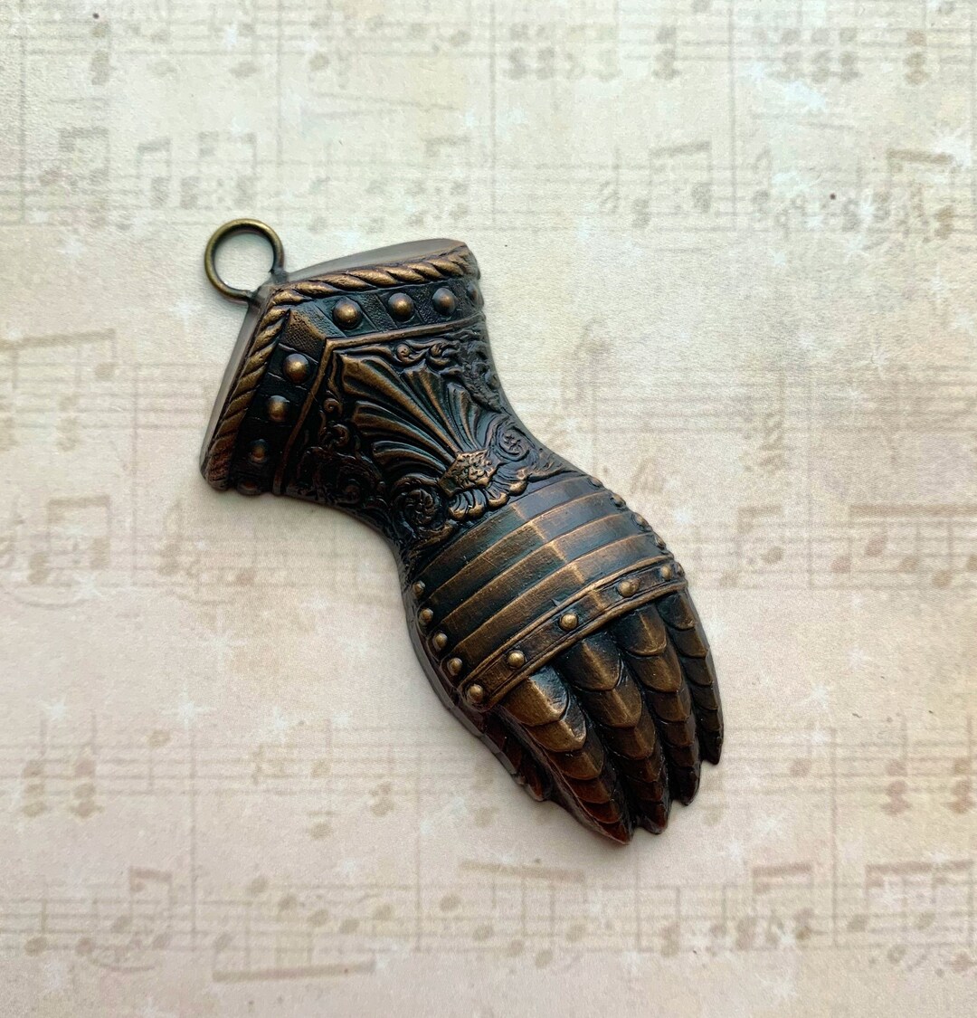 Vintage French Pendant Medieval Knight Armour Medieval Pendant Armoured ...