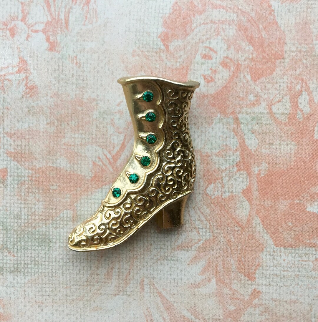 Vintage Boot Brooch Victorian Boot Pin Shoe Brooch Shoe Pin Brooch Pin ...