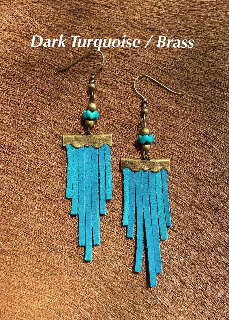 Turquoise Fringe Earrings | Etsy