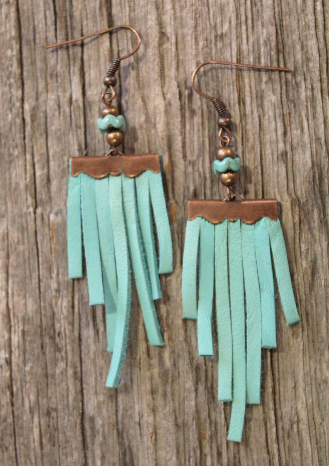 Turquoise Fringe Earrings - Etsy