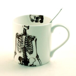 Skeleton Anatomical Mug, Bone China Tea or Coffee Mug, Anatomy Gothic ...