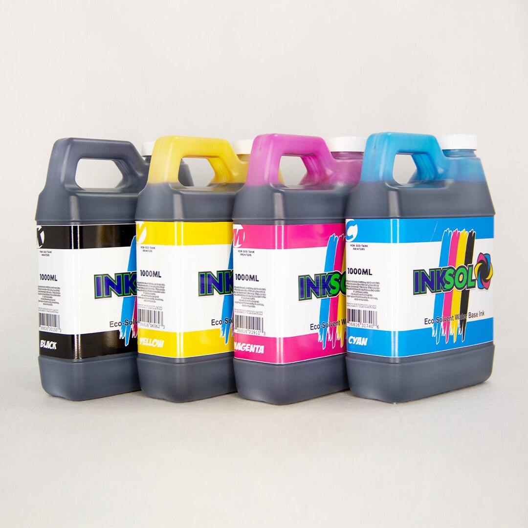 Inksol™ 1000ML Water-based Eco-solvent Ink (CMYK) - Etsy