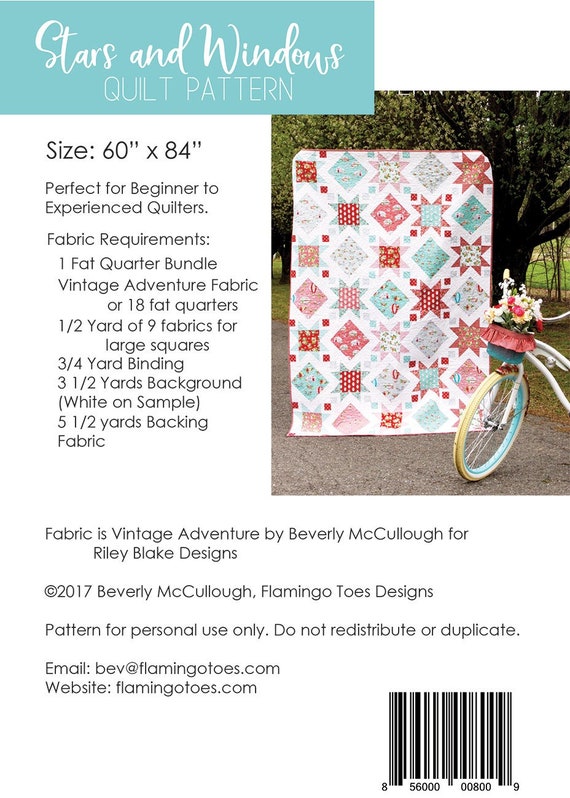 Stars and Windows Quilt Pattern From Flamingo Toes VQM_Show Specials ...