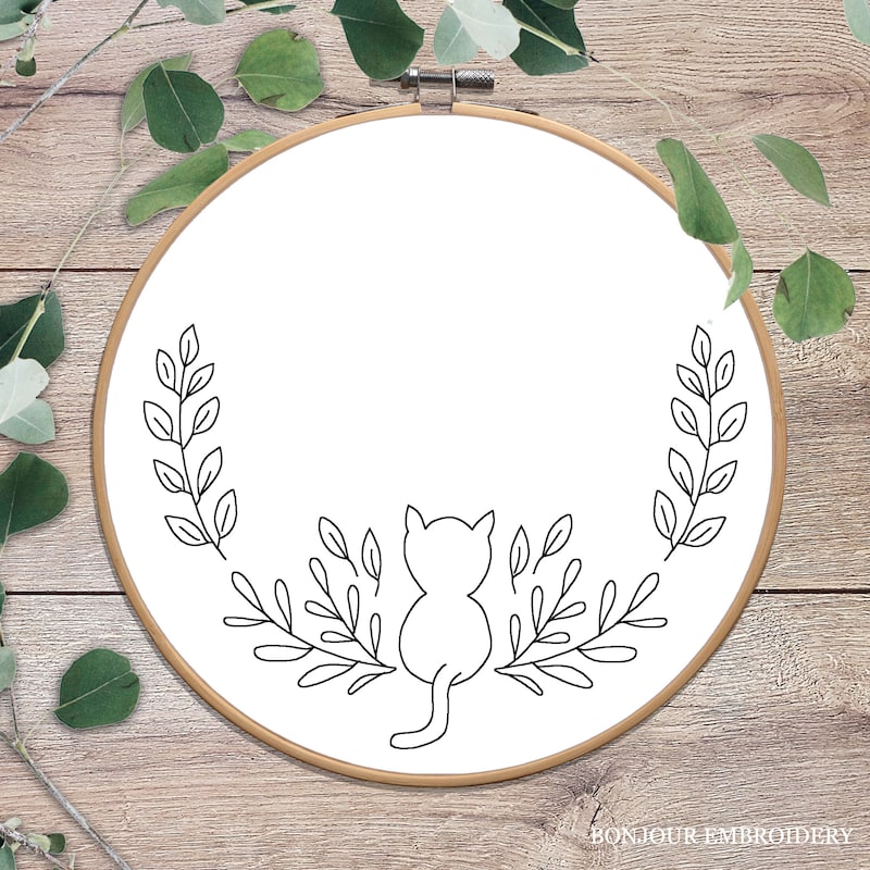 Cat Hand Embroidery - Etsy