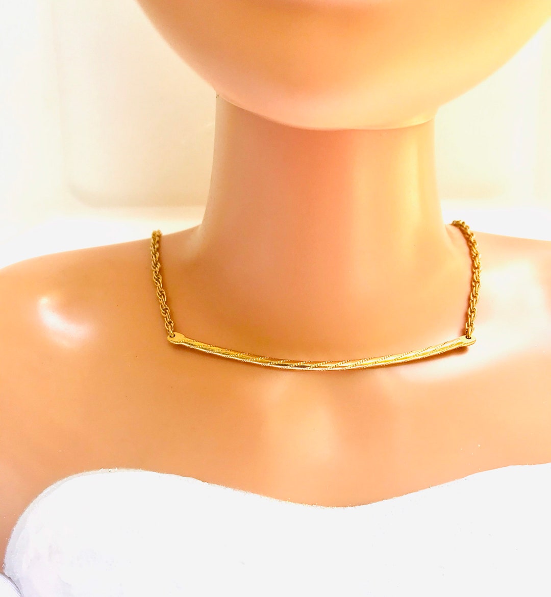 New Vintage Necklace Girls Necklace Gold Bar Necklaces ACCENTS by ...