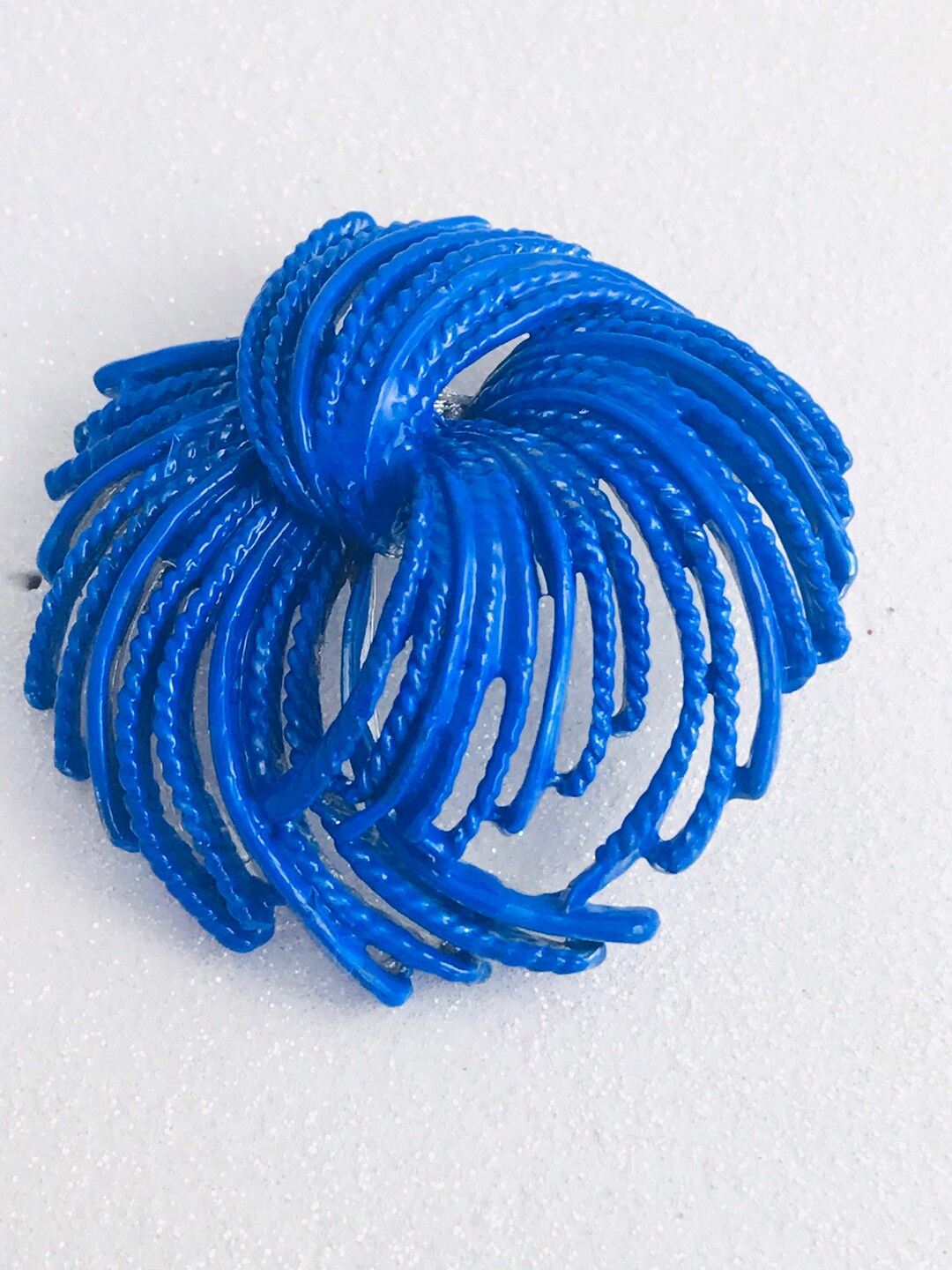 Vintage Fireworks Brooch Enamel Brooch Royal Blue Pin Large - Etsy