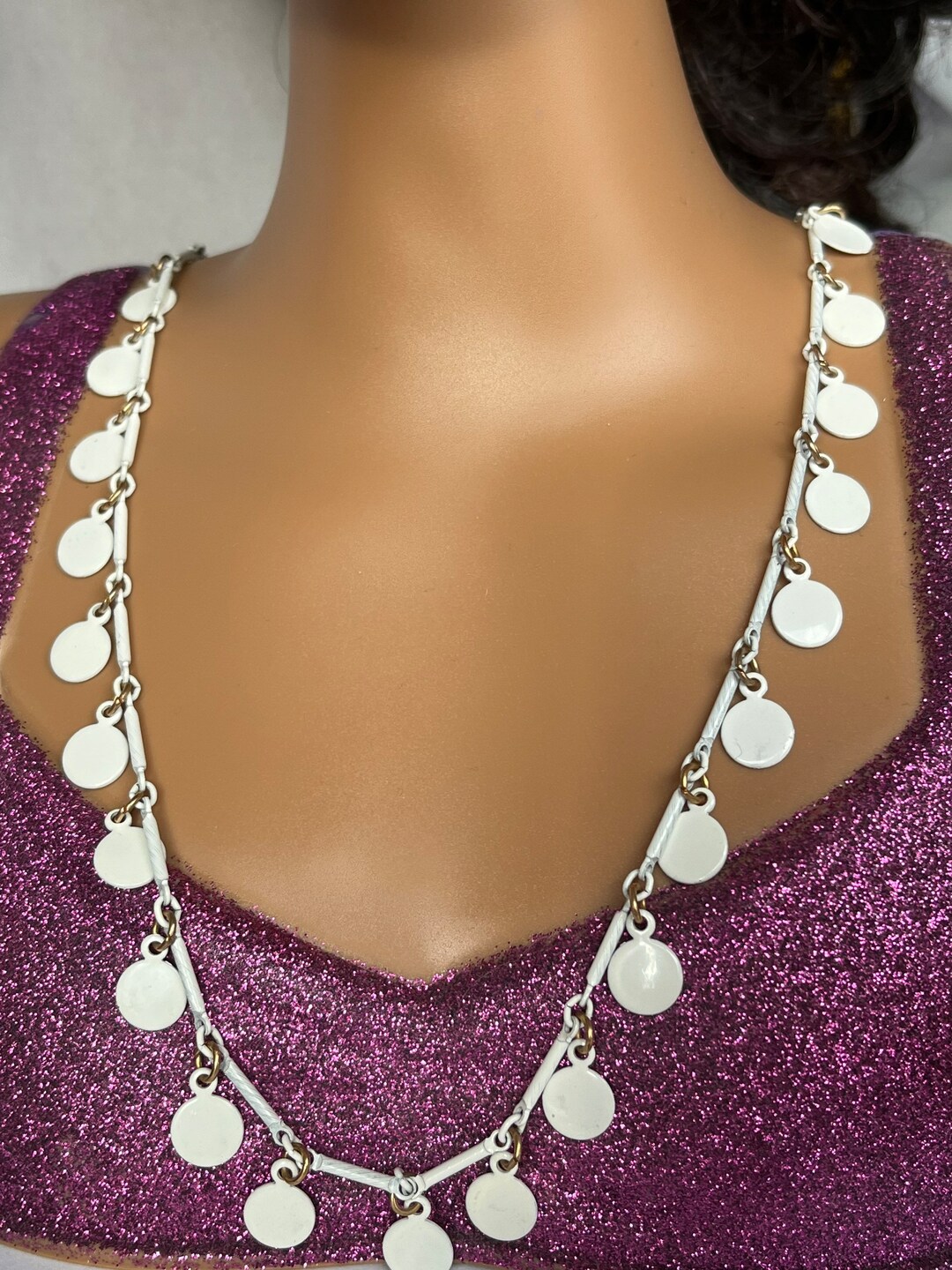 Vintage 1980s Charm Necklace NOS New Old Stock Dangle Necklace Rare ...