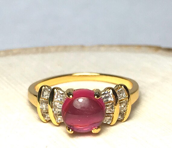 Vintage Ring Estate Ring Size 6.5 Cubic Zirconia Statement - Etsy