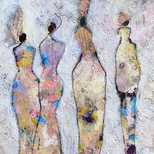 Varieté - Acrylic Painting 80x60 Cm Art Picture Acrylic Figures Women ...