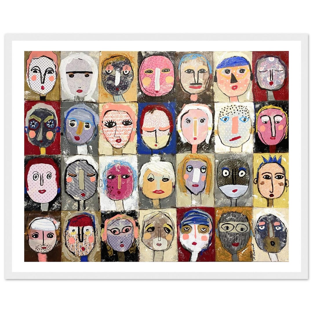Poster With Colorful Faces People on Premium Paper “generations” Matt ...