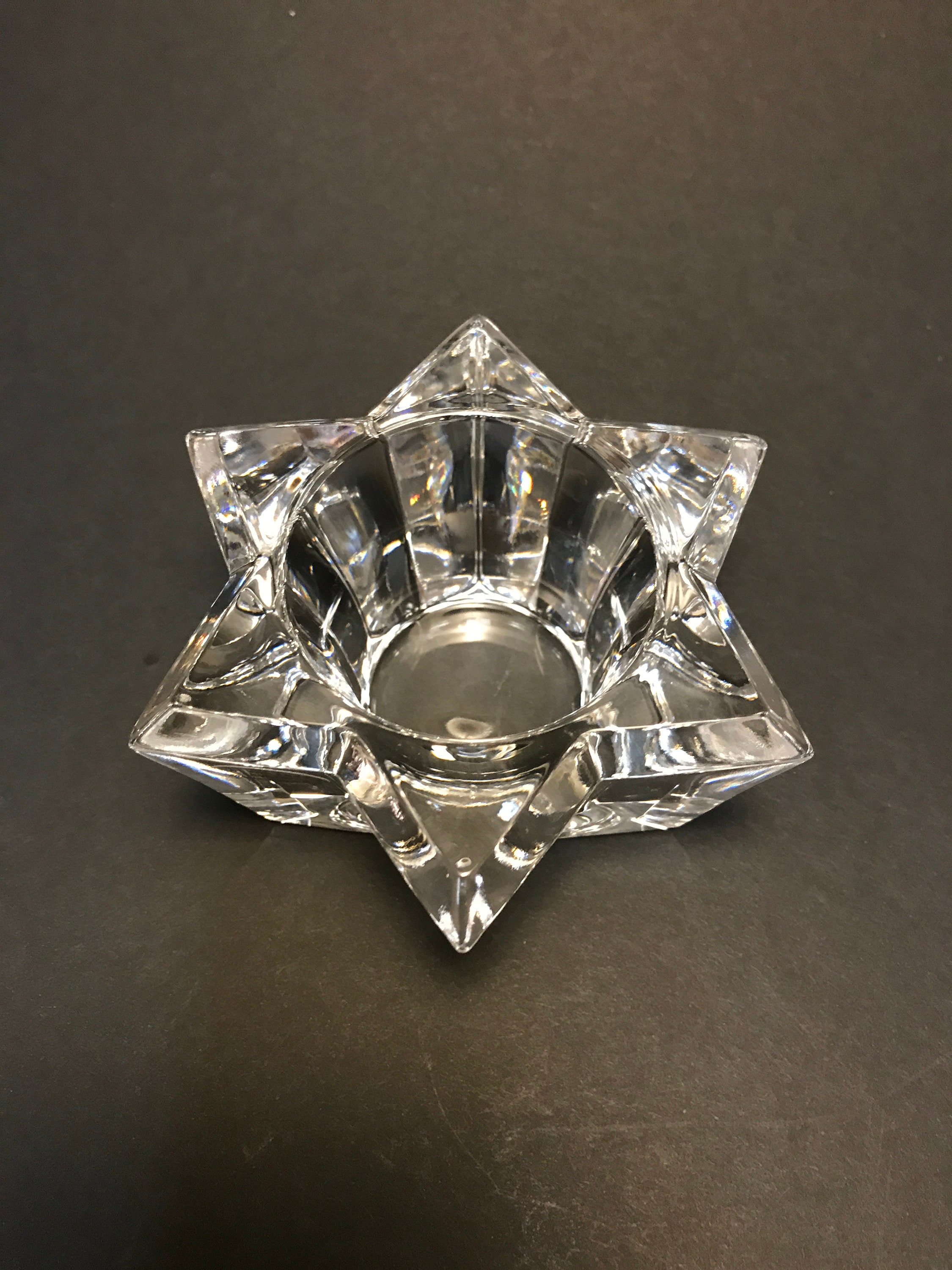 Partylite Crystal - 24% Lead Crystal, Made in USA, Six Point Star Tea ...
