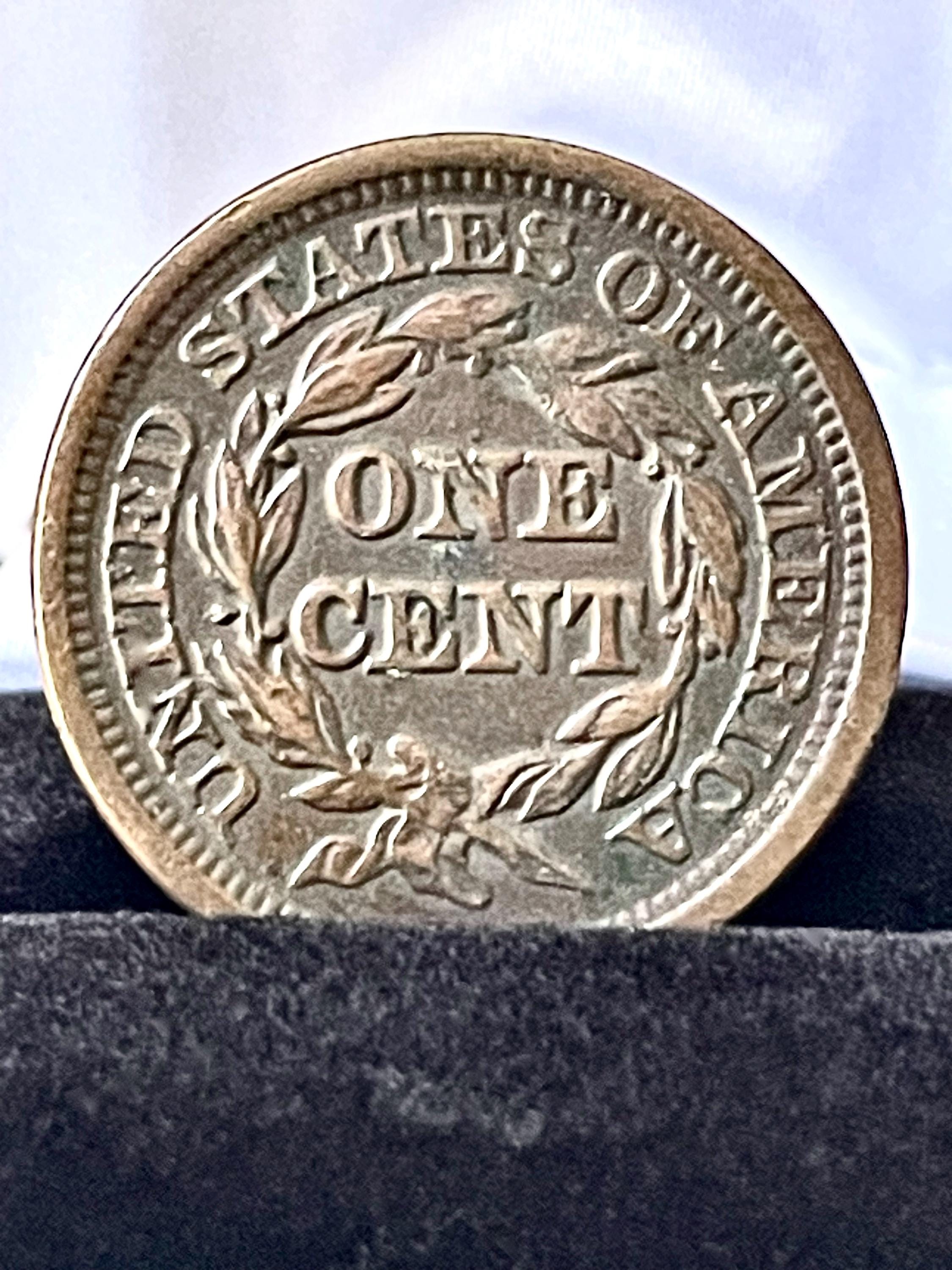 1849 United States Braided Hair Copper Penny U.S. Mint, Condition is ...