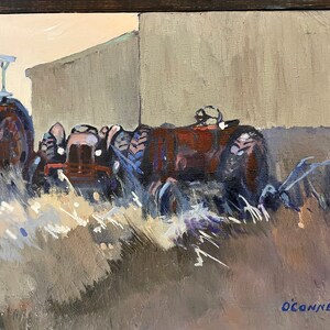 Michael O'connell Original Oil Painting on Canvas,vintage Tractors ...