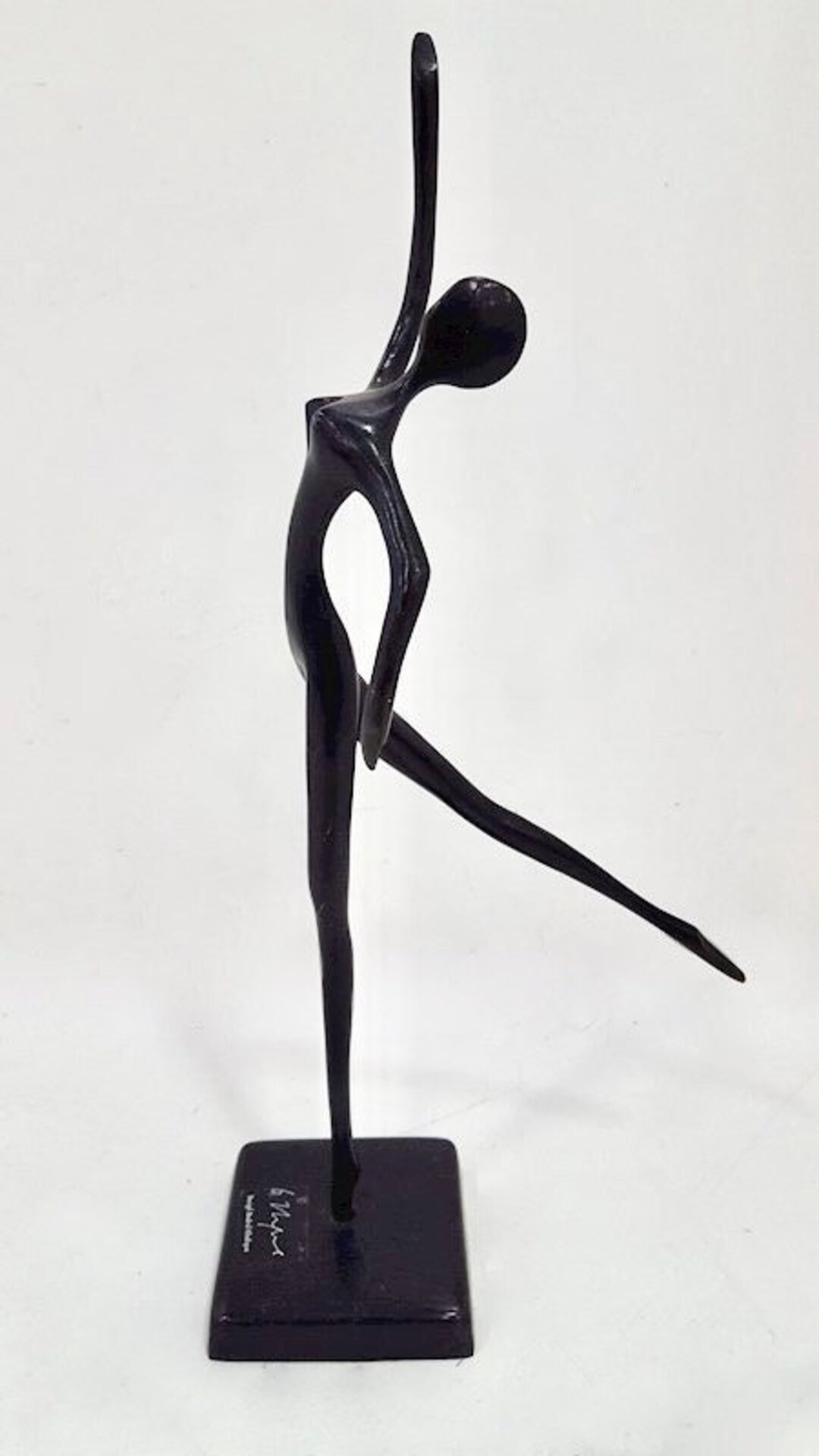 Bodrul Khalique - Sculpture, "ballet Dancer" Metal Sculpture on Base ...