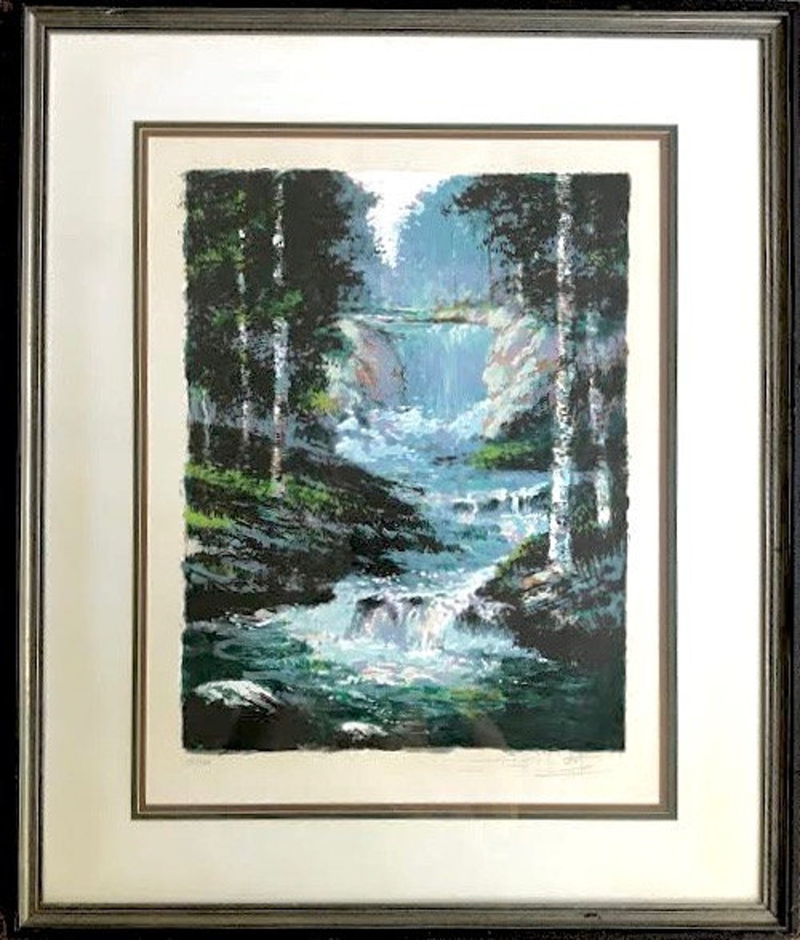 Gary Hinte waterfall Vintage Mid-century | Etsy