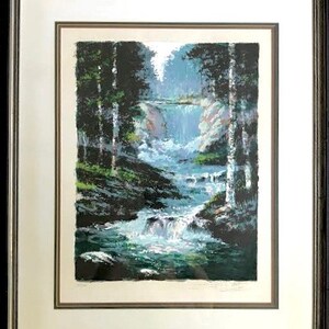Gary Hinte - "waterfall", Vintage Mid-century Modernist, Hand Signed ...