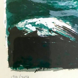 Gary Hinte - "waterfall", Vintage Mid-century Modernist, Hand Signed ...