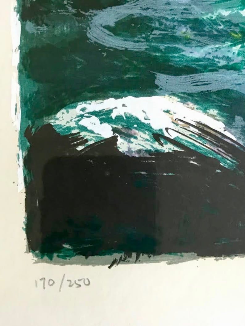 Gary Hinte - "waterfall", Vintage Mid-century Modernist, Hand Signed ...