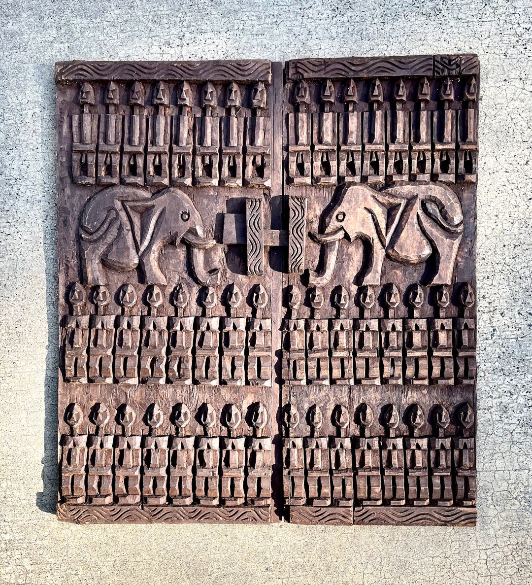 Mali African Dogan Tribe, Wood Carved Cabinet Doors. Wood Carved Doors ...