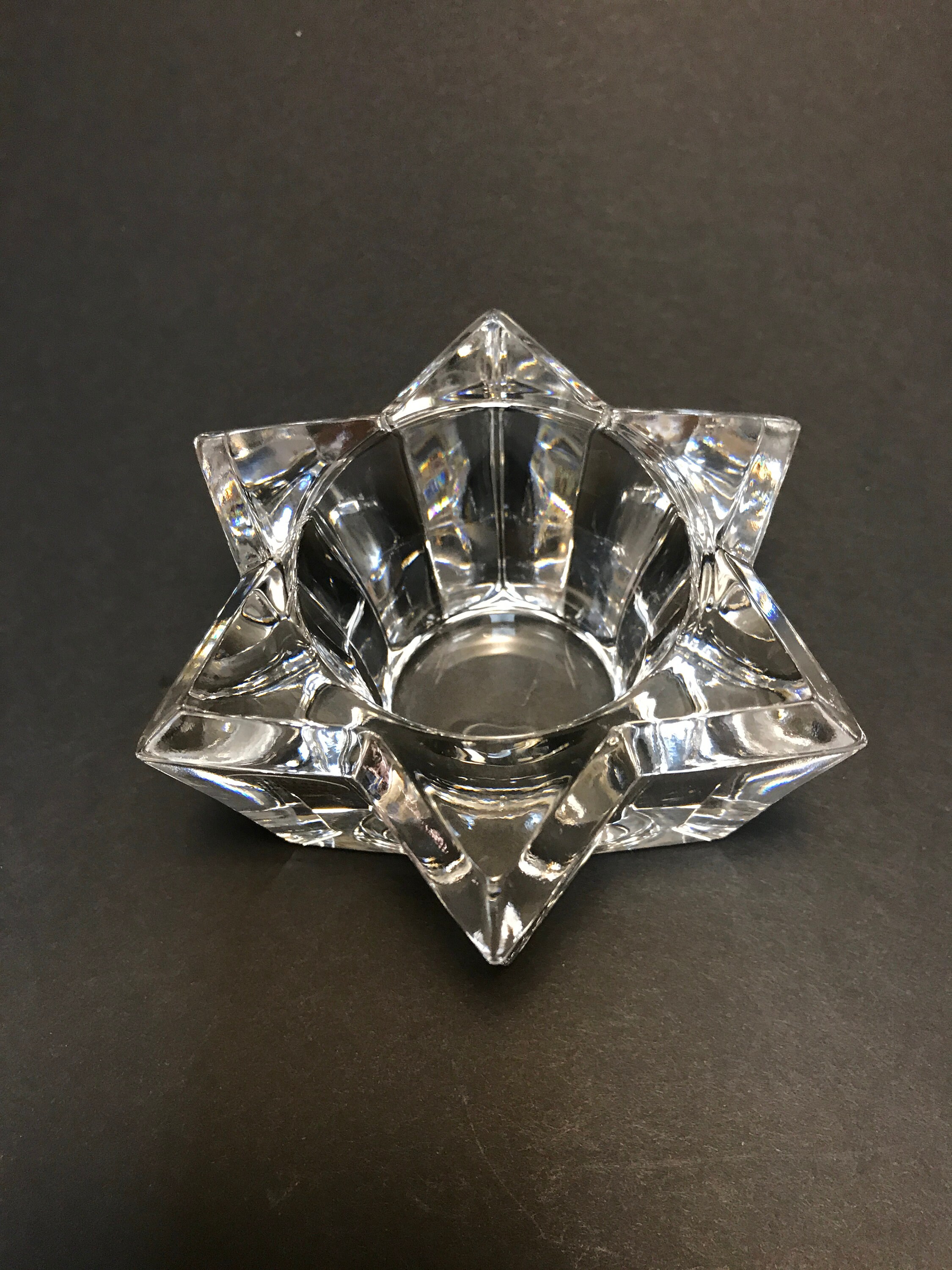 PARTYLITE CRYSTAL 24% Lead Crystal Made in USA Six Point | Etsy