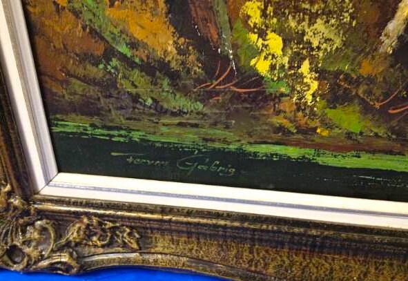 Gabris Large Original Oil Painting of Landscape With Birch - Etsy