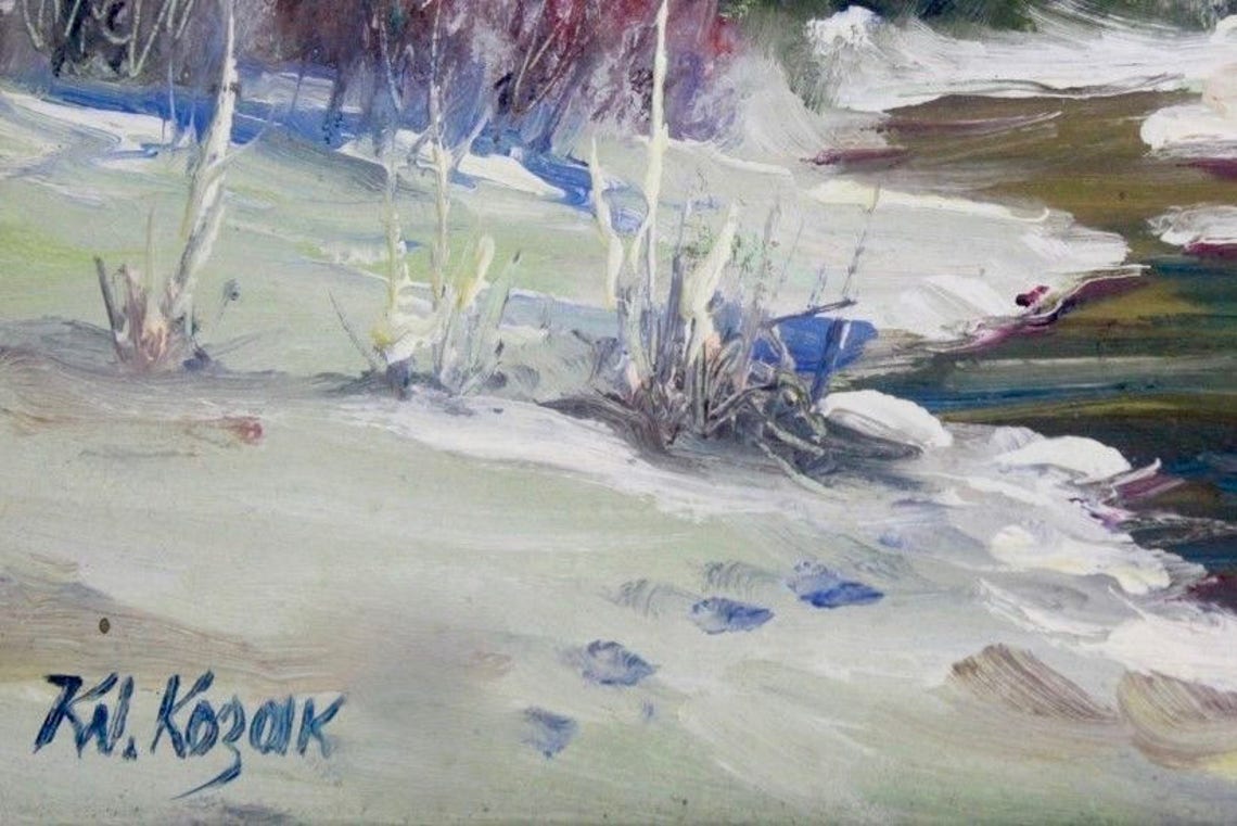 K.V. Kozack Original Oil Painting Signed Impressionist Oil | Etsy