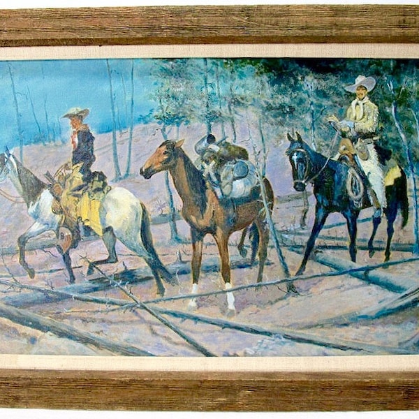 Western Cowboy Oil Painting - Etsy