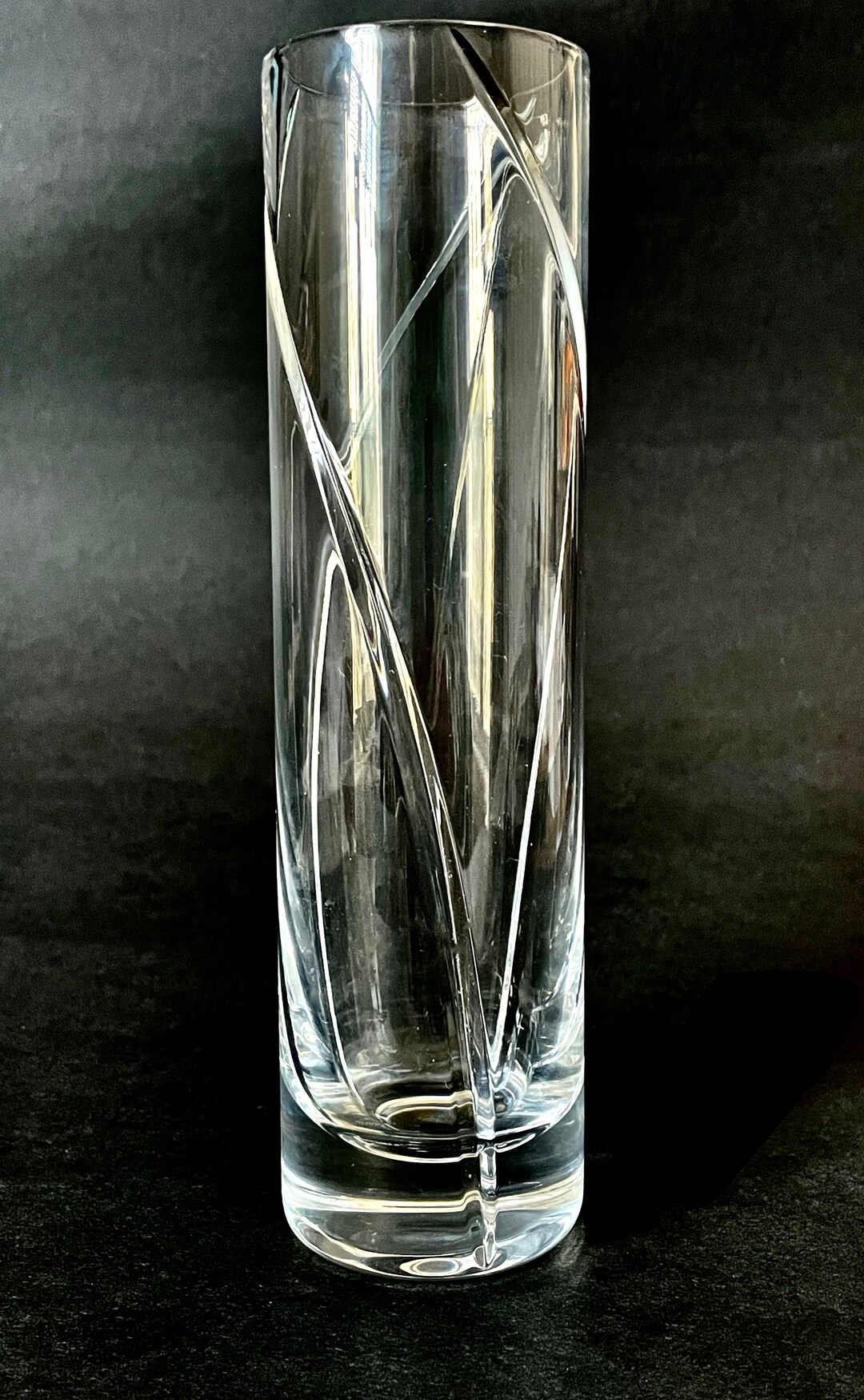 Tiffany and Co.- Crystal Spiral Bud Vase With Etched Tiffany Brand on ...