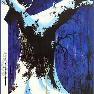 Eyvind Earle - (1916-2000) 'blue Barn and Snow.' Pencil Signed, Limited ...