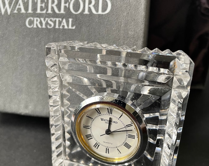 Waterford Crystal Mini Desk Clock With Box, Tested, Keeps Time, Runs ...