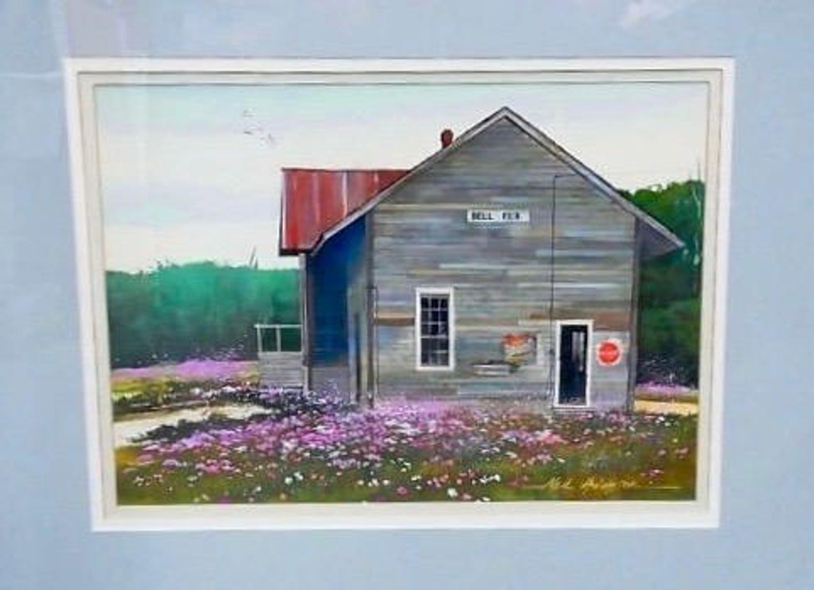 Neil Adamson - Original, Acrylic Oil Painting, 'bell Florida Railroad ...