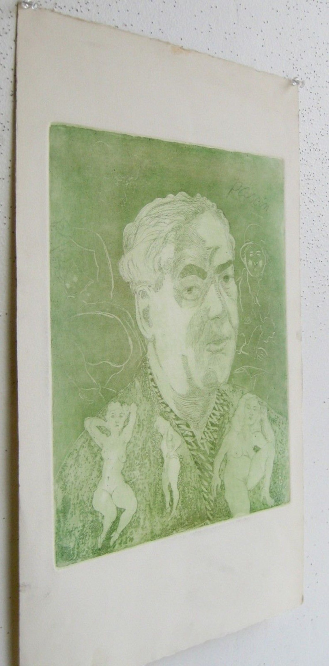 Frank Gutierrez Vintage Portrait Etching of Artist Jules - Etsy
