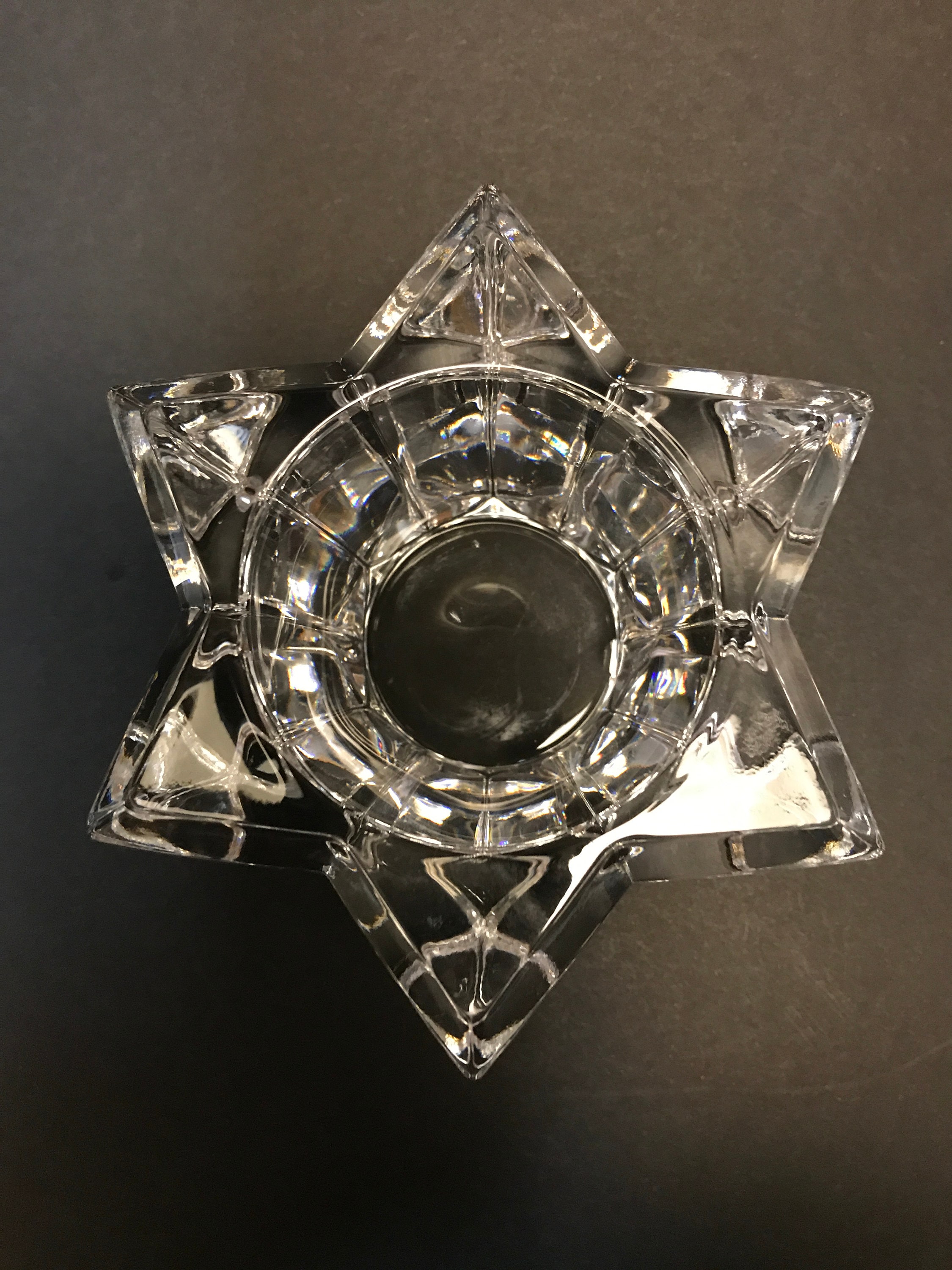 PARTYLITE CRYSTAL 24% Lead Crystal Made in USA Six Point | Etsy