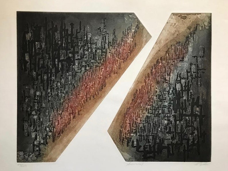 Barbara Zeller, "survival" Hand Signed, Limited Edition, Mid-century ...