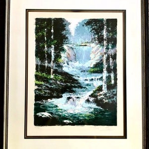 Gary Hinte - "waterfall", Vintage Mid-century Modernist, Hand Signed ...