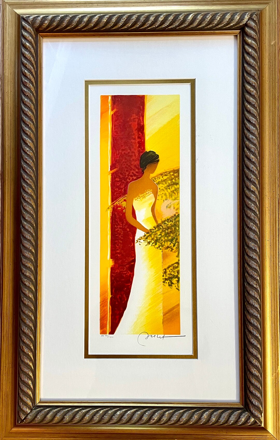 Emil Bellet, "woman in White",juliet Signed, Lithograph Print,le: 62/ ...